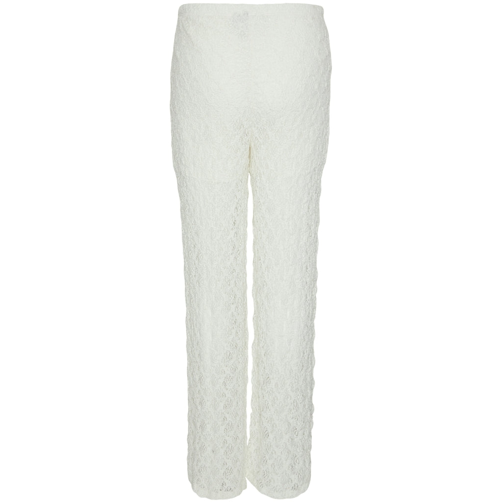 PIECES X DITTE ESTRUP X CILLE FJORD PCGAYA LACE PANTS - Cloud Dancer