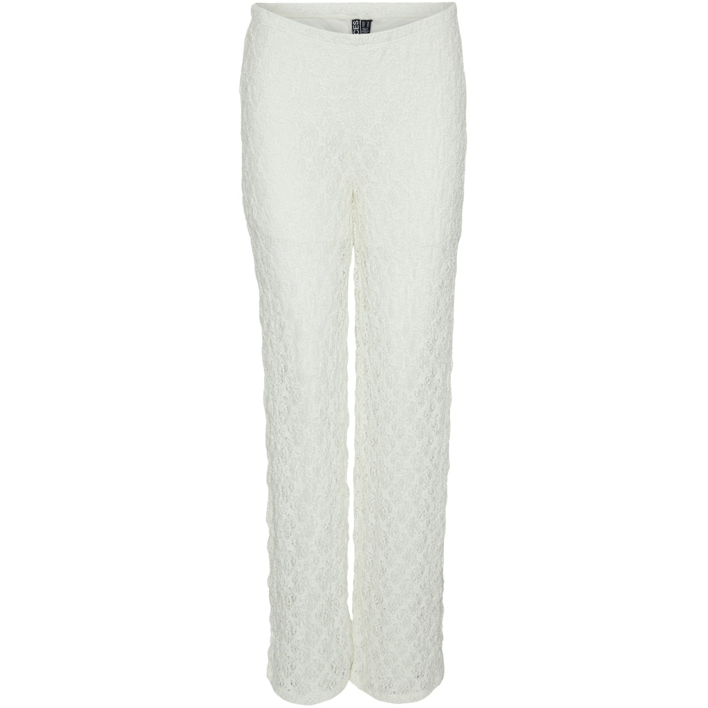 PIECES X DITTE ESTRUP X CILLE FJORD PCGAYA LACE PANTS - Cloud Dancer