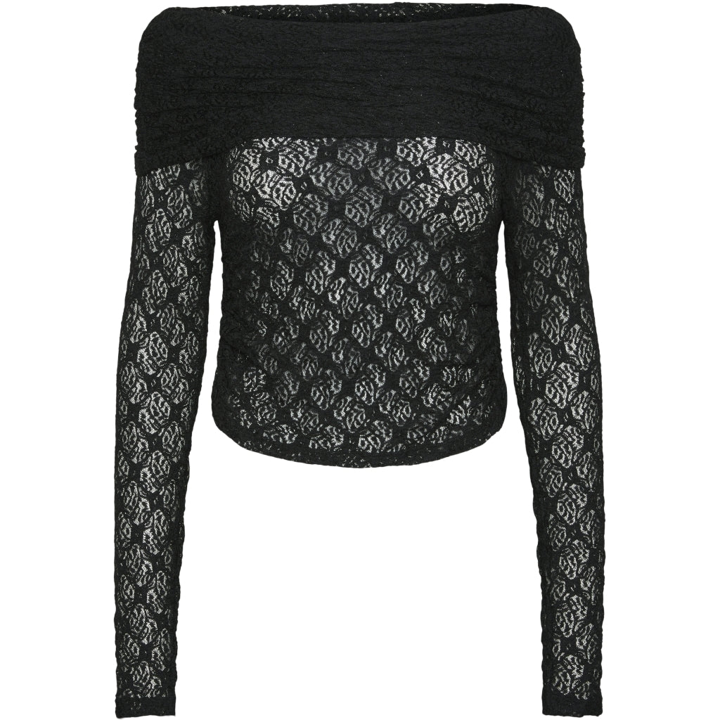 PIECES X DITTE ESTRUP X CILLE FJORD PCGAYA OFF SHOULDER TOP - Black