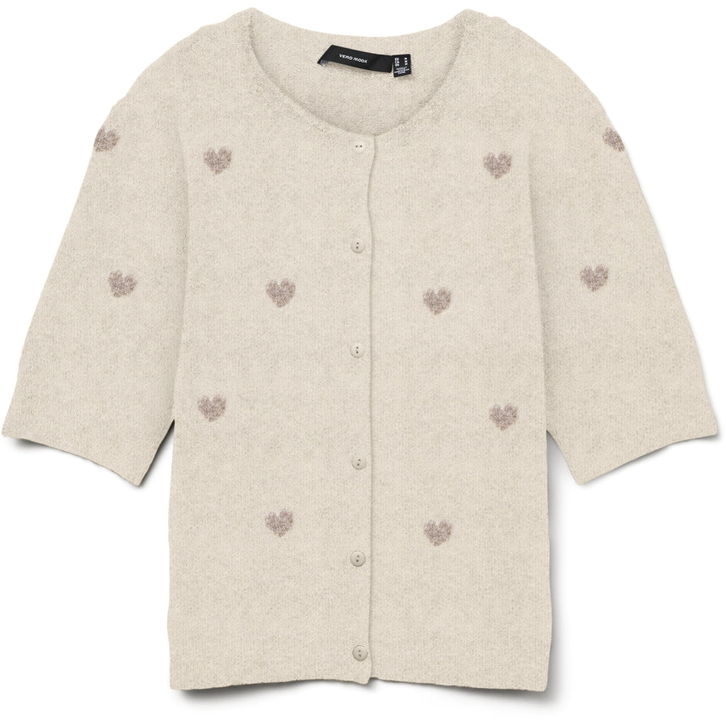 VERO MODA Dame Cardigan VMDoffy - Birch W. MOON ROCK HEARTS