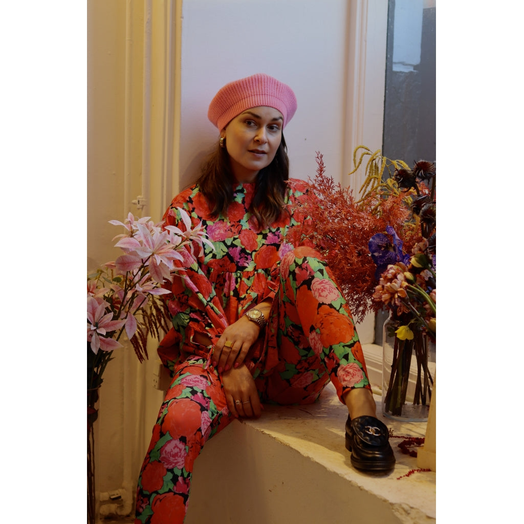 PIECES X DITTE ESTRUP PCSILLE HW LEGGINS NEW - Black Aop Roses